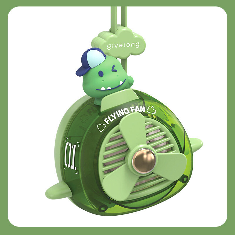 Ожерелье с мультяшной шляпой, маленький вентилятор, мини USB зарядка, модель для записи, настольный подарок, портативный, оптовая продажа, дропшиппинг