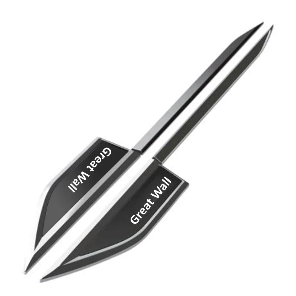 2X кузов автомобиля, боковое крыло, металлический хром, цинковый сплав, нож, боковая эмблема, наклейки для Great Wall Hover H5 H3 Safe M4 Wingle 5 Deer Voleex