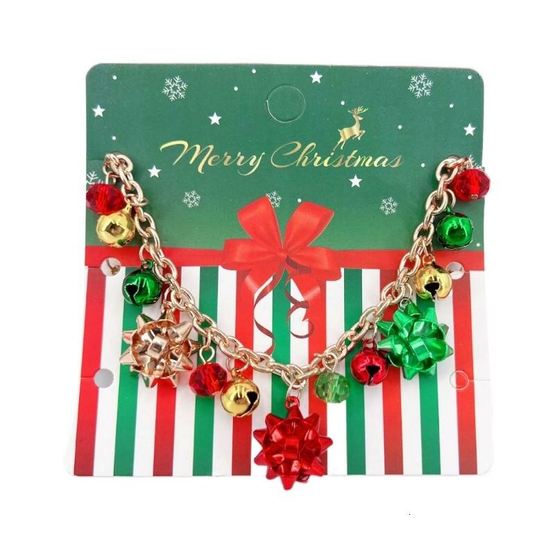 Рождественский браслет с колокольчиками, 1 упаковка рождественских конфет