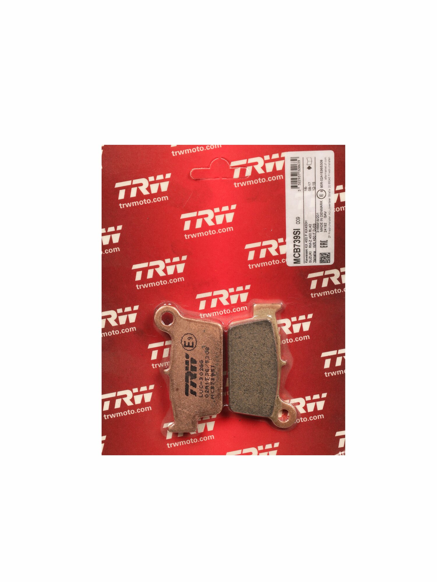 Колодки тормозные дисковые для мото задние TRW (MCB739SI)