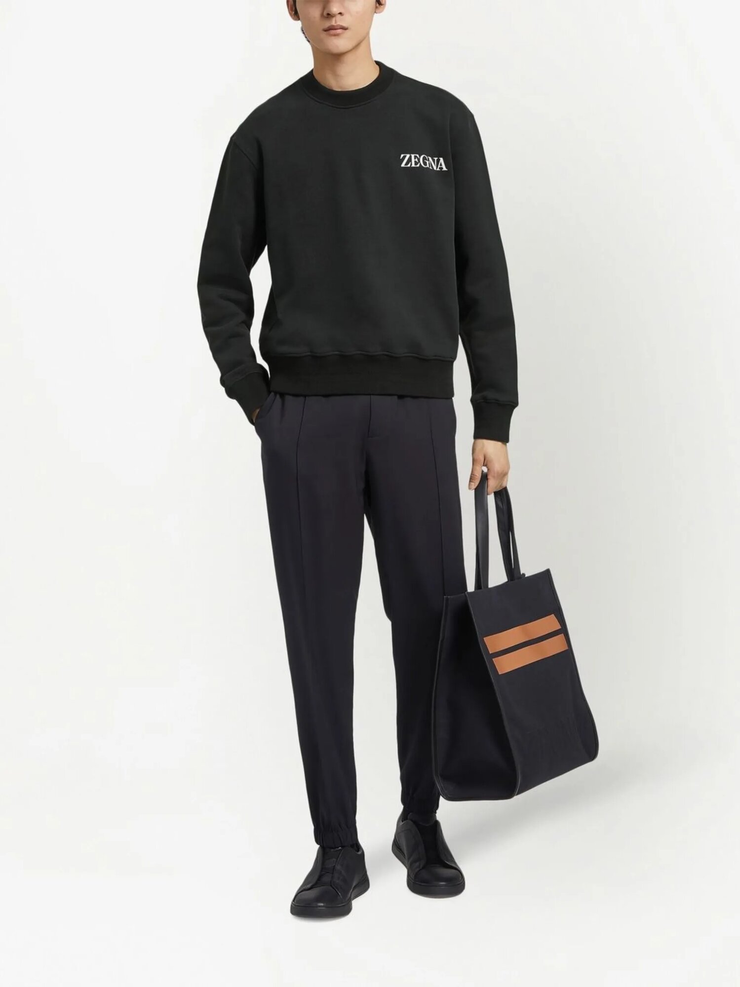 Брюки спортивные Ermenegildo Zegna High Performance, размер 58 IT, черный — фото 1