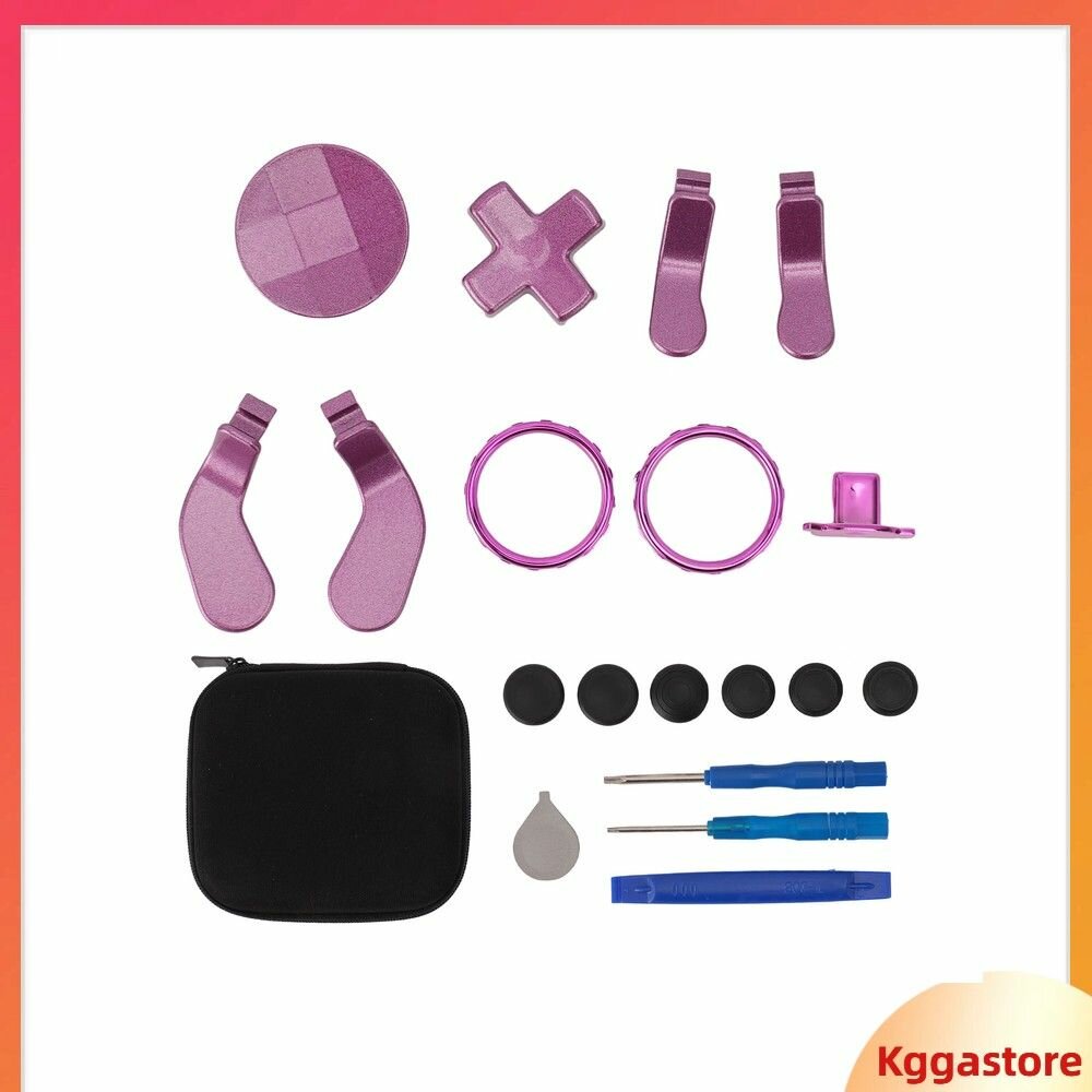 Металлические напальчники 15 в 1, замена игрового аксессуара для Xbox One Elite Series 2 (фиолетовый)