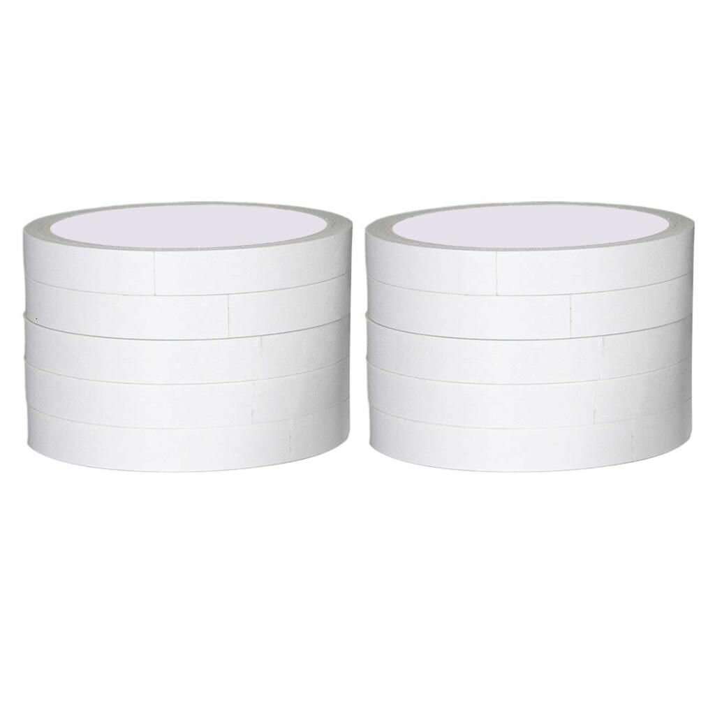 10 рулонов двусторонний скотч для рукоделия и декора, - ширина 1,2 см и длина 10 м