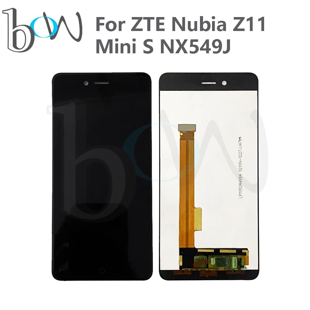 Для ZTE Nubia Z11 Mini S NX549J ЖК-дисплей, дигитайзер сенсорного экрана, передняя стеклянная Black