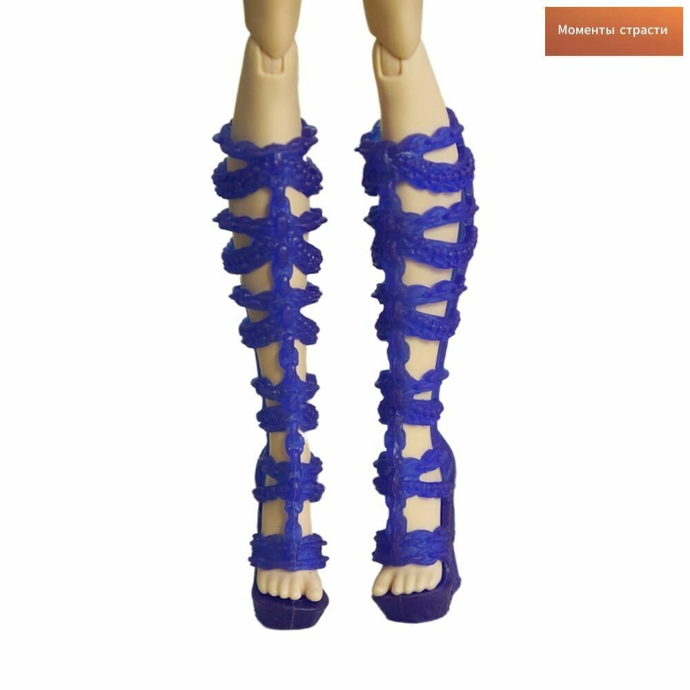 Королевского голубого оттенка эксклюзивные туфли на шпильке для куклы Монстер Хай