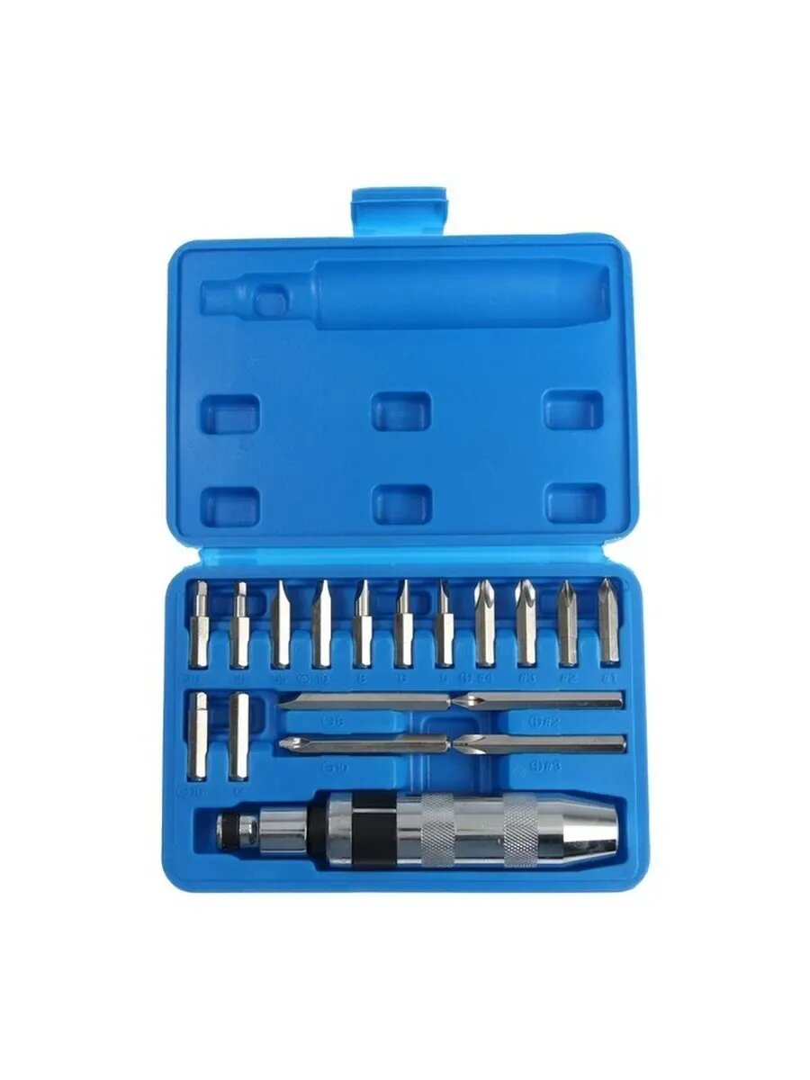 Ударная отвертка с набором бит и кейсом