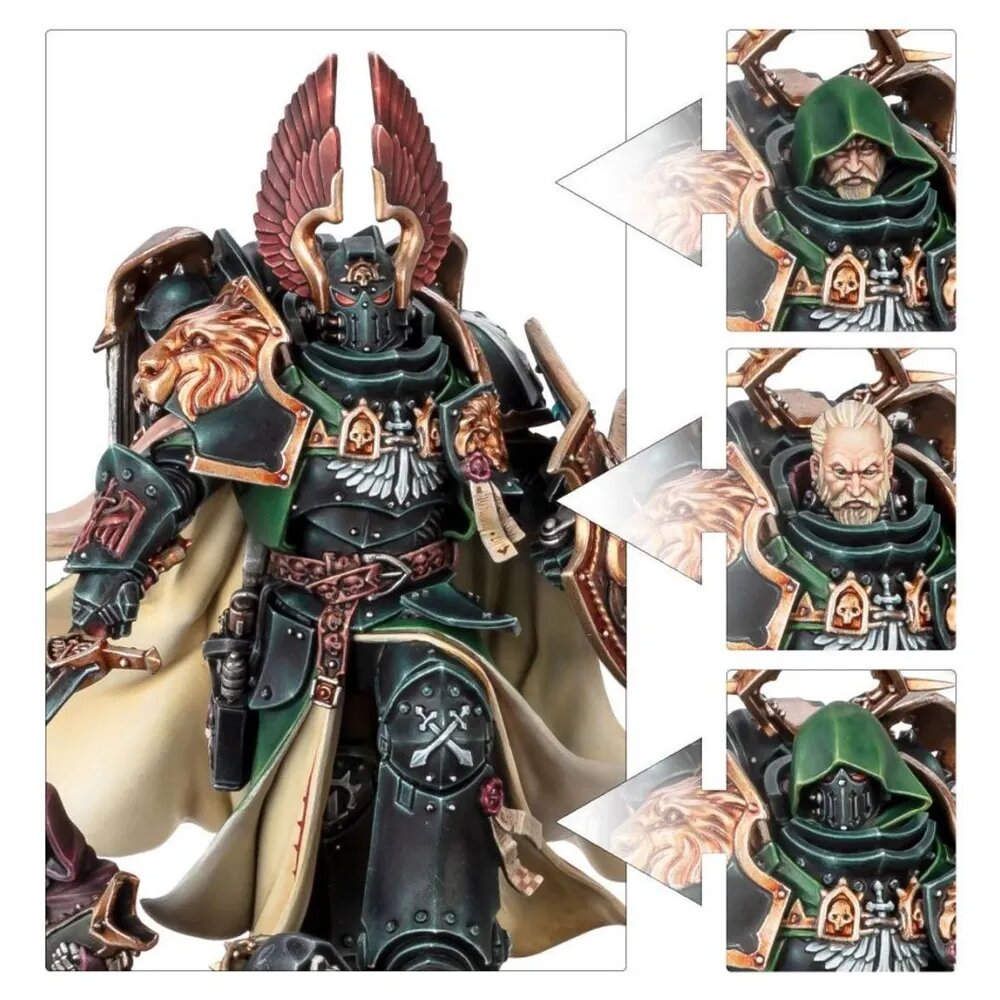 Warhammer 40K Dark Angels Примарх Лев Эль'Джонсон Фигурка 1 шт. Набор для сборки — фото 1
