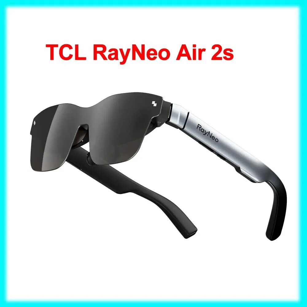 Умные очки TCL RayNeo Air 2S, AR XR с 201-дюймовым дисплеем Micro OLED 5000 нит для игровой консоли iPhone Android MacBook Switch PS5