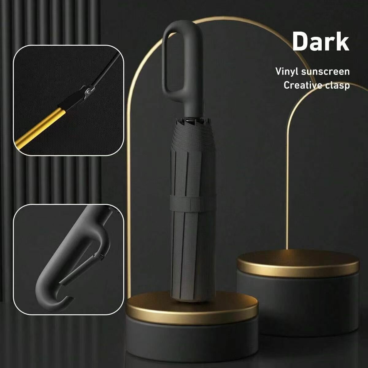 Полностью автоматическая складная зонтик для мужчин и женщин, большой объем, ветрозащитный, двойной зонт, солнцезащитный, защита от солнца, зонт от дождя или солнца, настраиваемый рекламный зонт