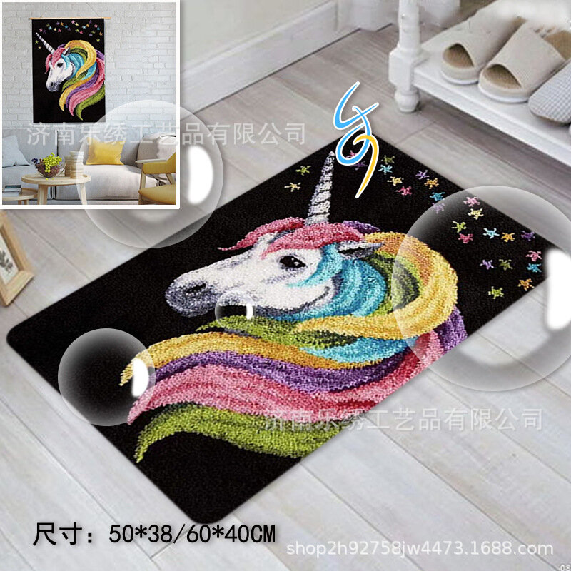 Новая в наличии секционная вышитая ковровая пряжа, вышитый гобелен, ручная работа, настенное искусство, ковер, цветная печать, сетчатый материал, комплект, поставка производителя