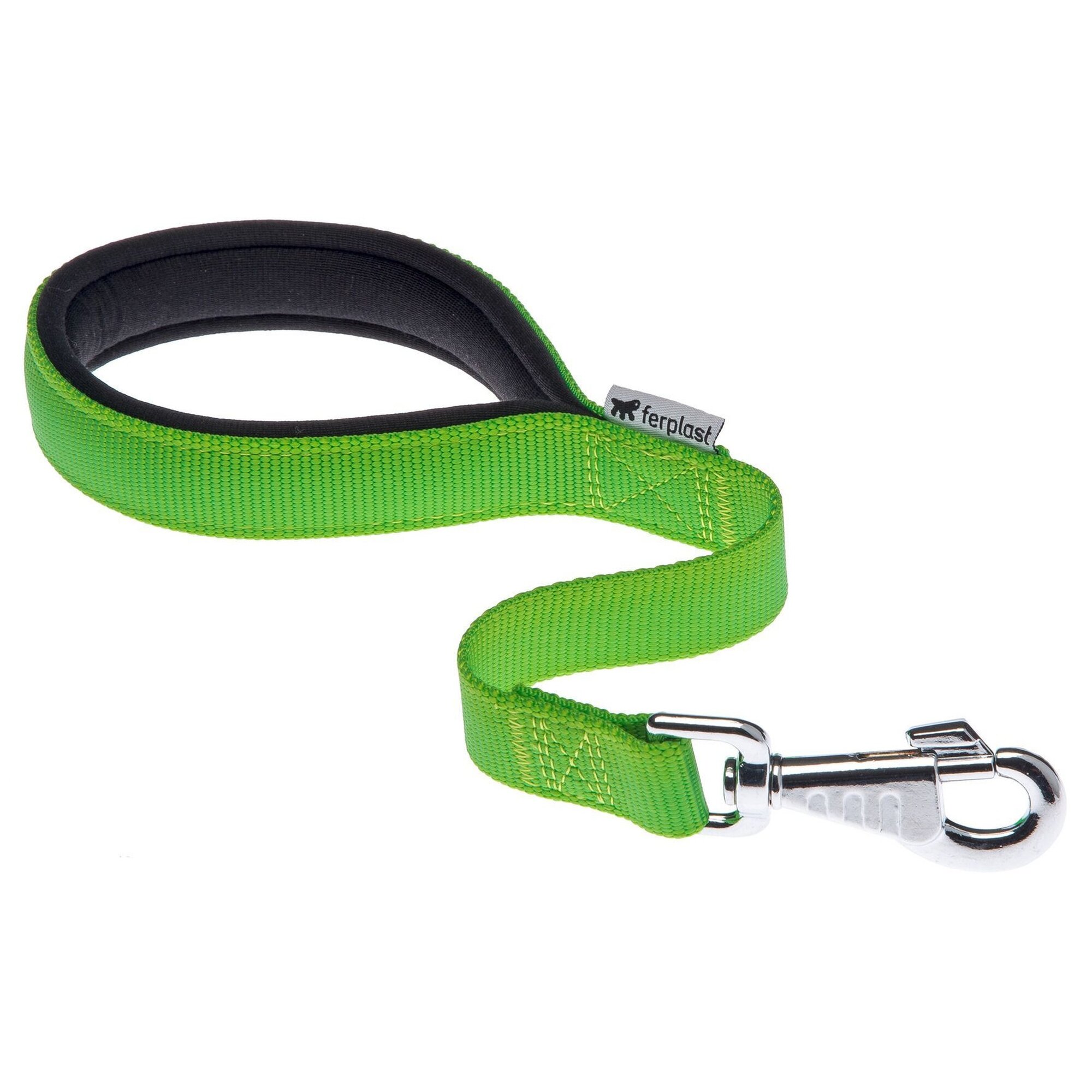 Поводок-водилка для собак Ferplast DAYTONA GM25/45 с мягкой ручкой, держателем для пакетов, зелёный