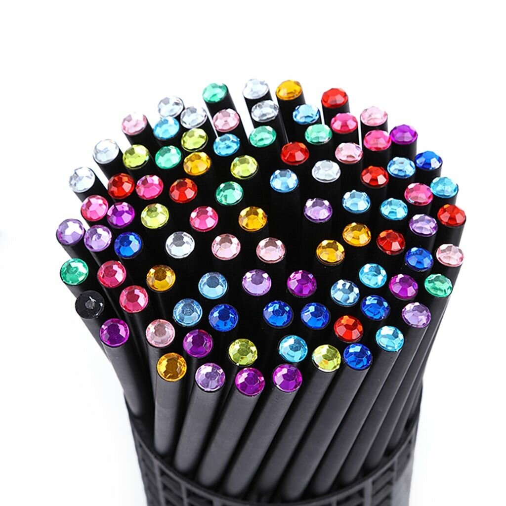 Карандаш, Студенческие карандаши HB с блестками, 1 упаковка 100 штук