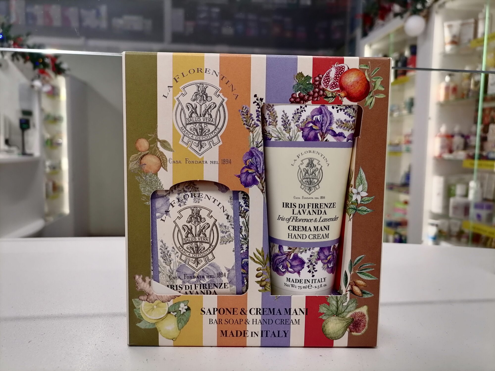 Набор La Florentina Iris of Florence & Lavender Флорентийский Ирис и Лаванда (Крем для рук 75 мл +Мы