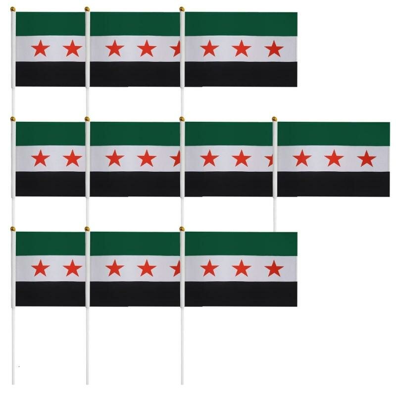 Цветной флаг Сирии, 14x21cm 10шт