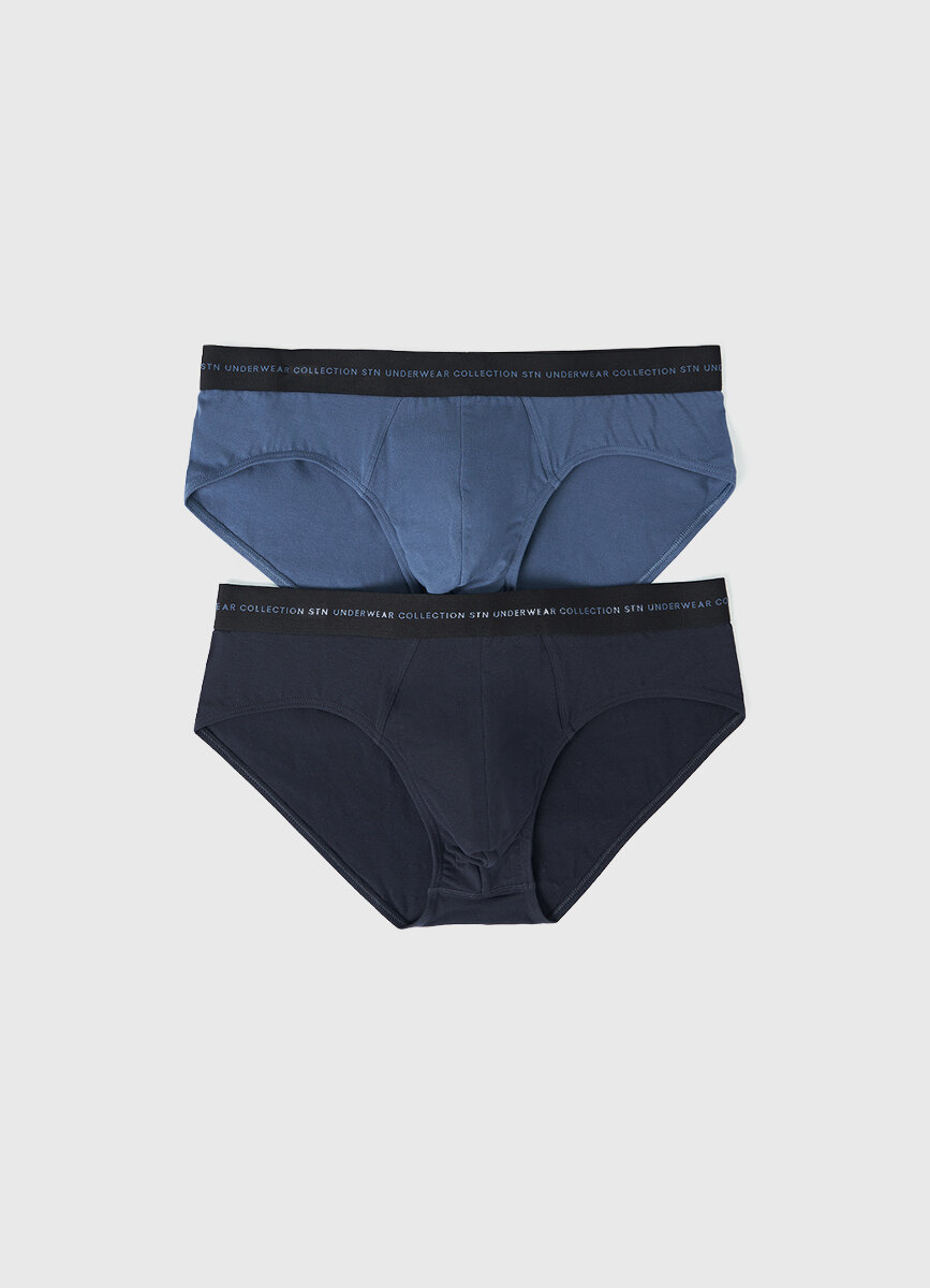 Набор трусов 2 шт. для мужчин O'STIN, OMAU01018BO02-69, чёрно-синий, XL (RU 52)