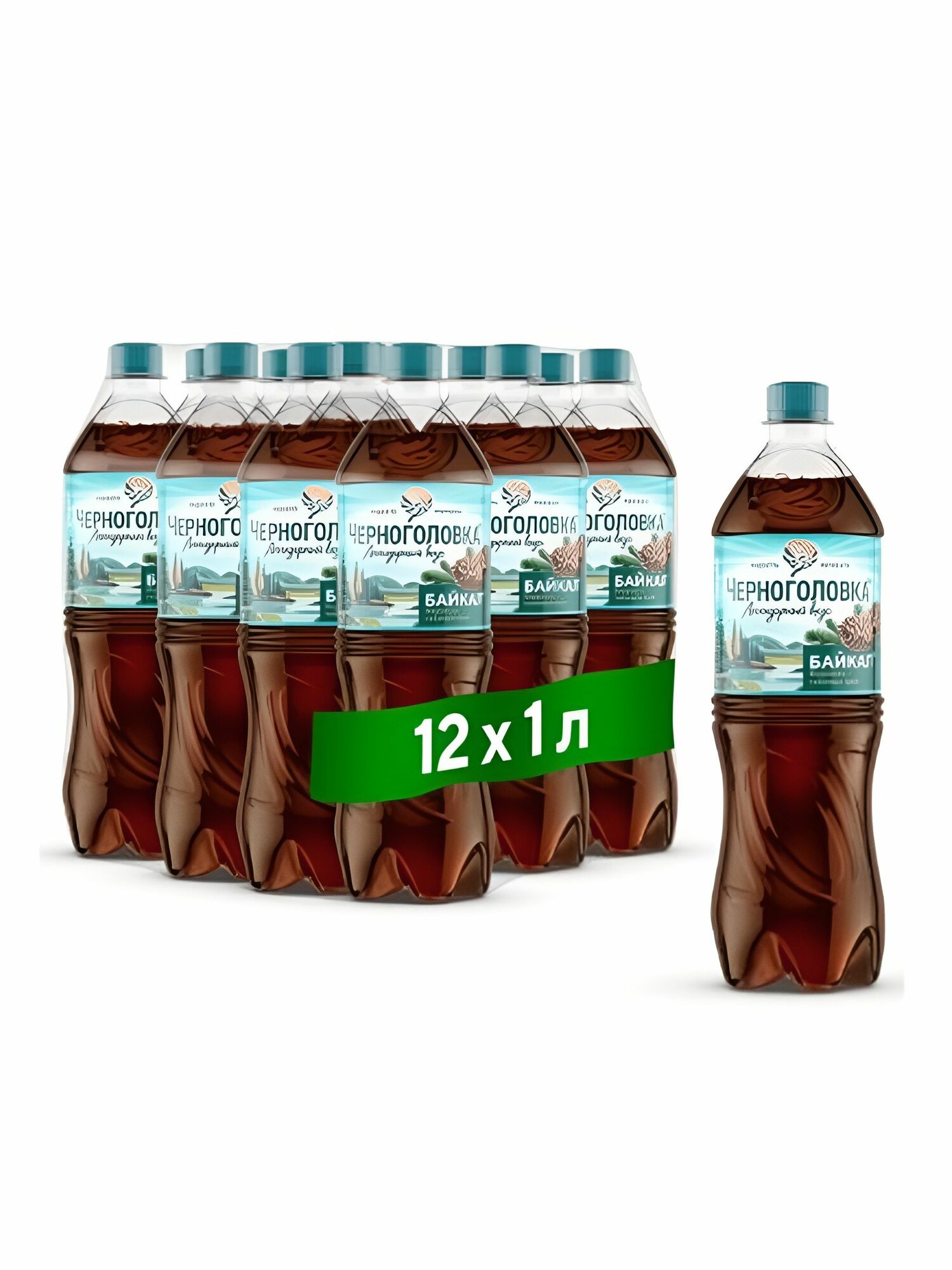 Напиток "Лимонад Черноголовка" Байкал газированный, 1000мл. ПЭТ. Упаковка 12 шт.