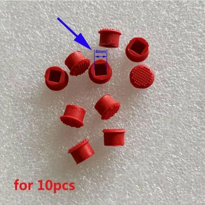 (10шт.)Колпачок резиновый на Trackpoint для ноутбука Mouse Pointer TrackPoint Red Cap For IBM Lenovo Thinkpad T410 T420 T430 T510 T520 4*4mm