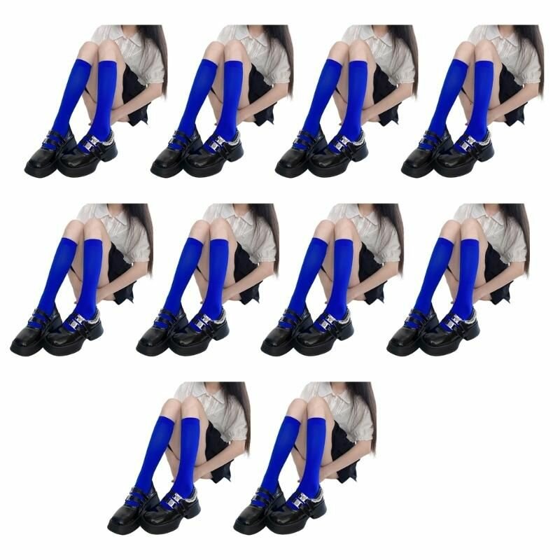 Мягкие бархатные носки до середины икры, Драгоценный камень синего цвета - Средняя трубка