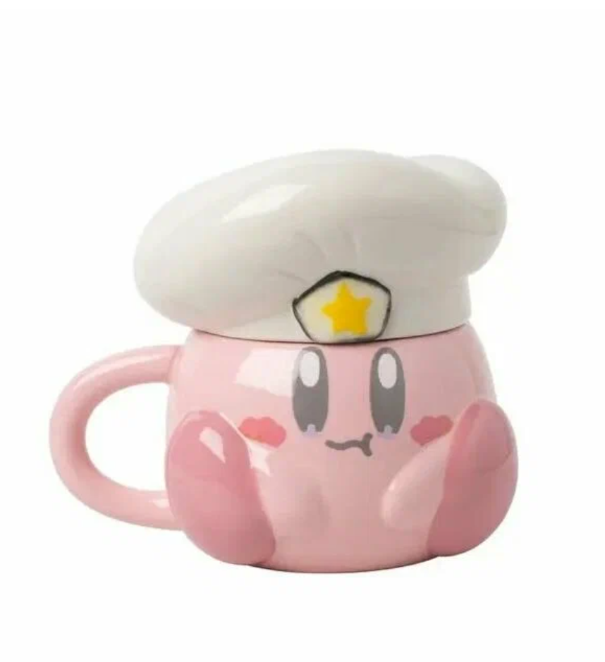 Кружка Kawaii Kirby "Милый Кирби в поварском колпаке", керамика, 350 мл