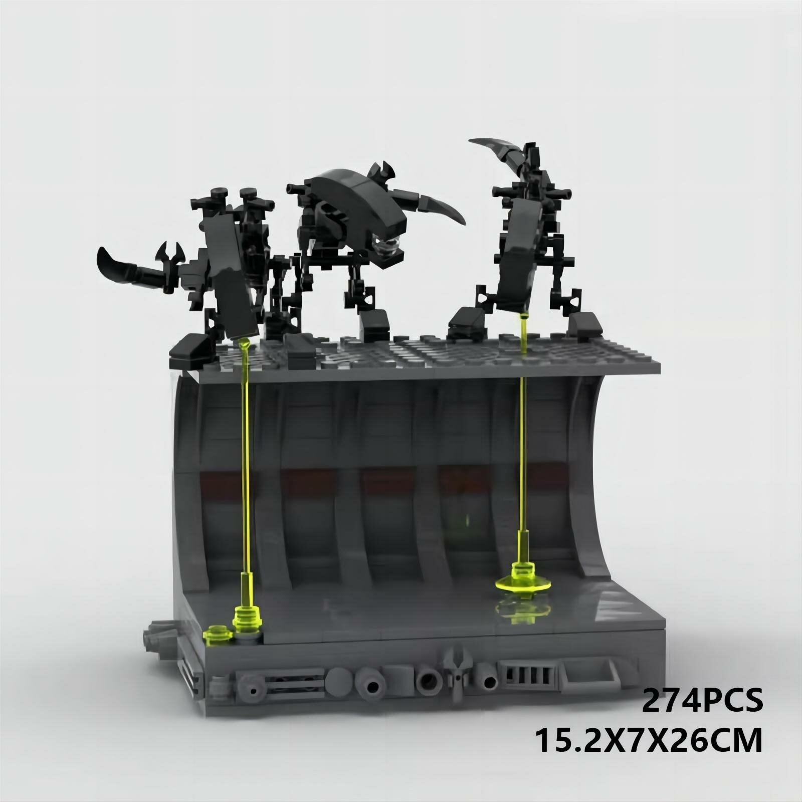 Сборка строительных блоков MOC, сцена с пришельцами, украшения инопланетян, игрушки для сборки 74492