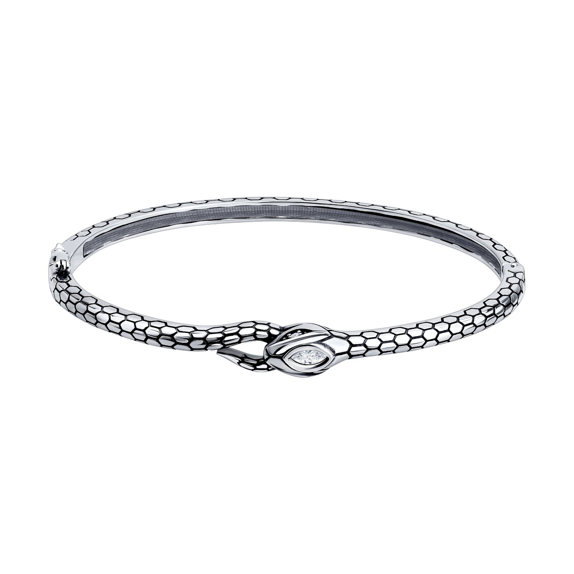 Браслет Diamant online, серебро, 925 проба, родирование, фианит