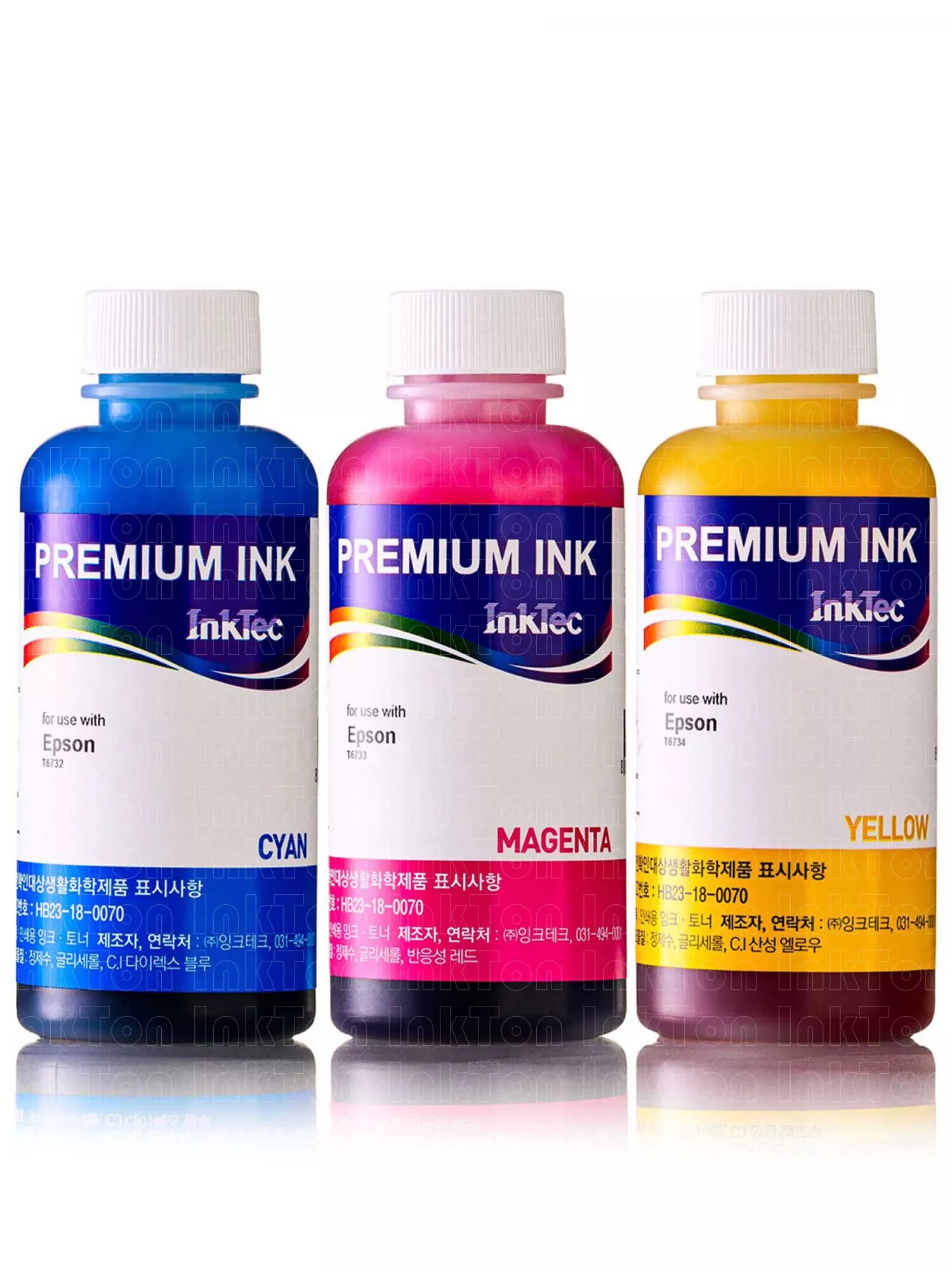 Чернила для принтера Epson L800, L805, L810, L850, L1800, 673, 300 мл, голубой, пурпурный, желтый