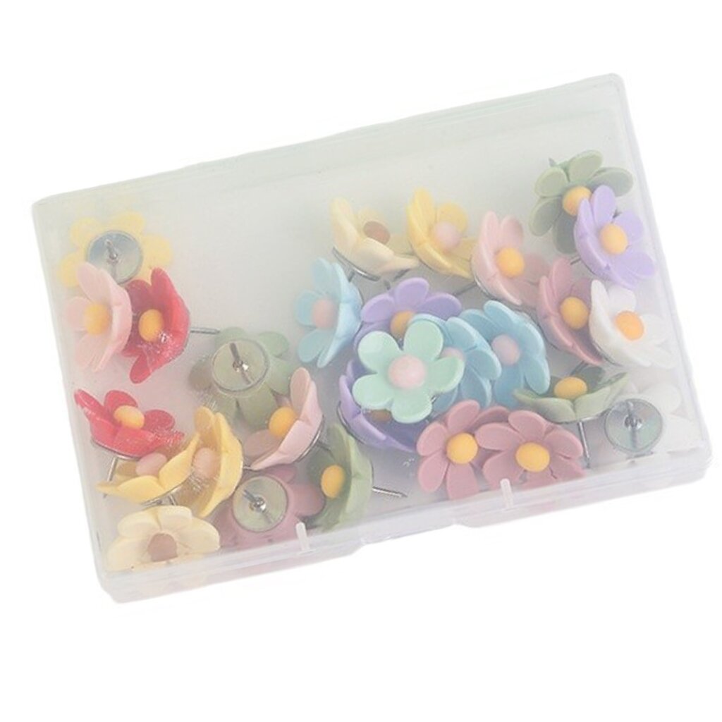 20/30шт Булавки С Цветочной Головкой Пробковая Доска Объявлений Булавка Декоративные Кнопки для Большого Пальца Карта Булавки для Отображения Изображения Примечание