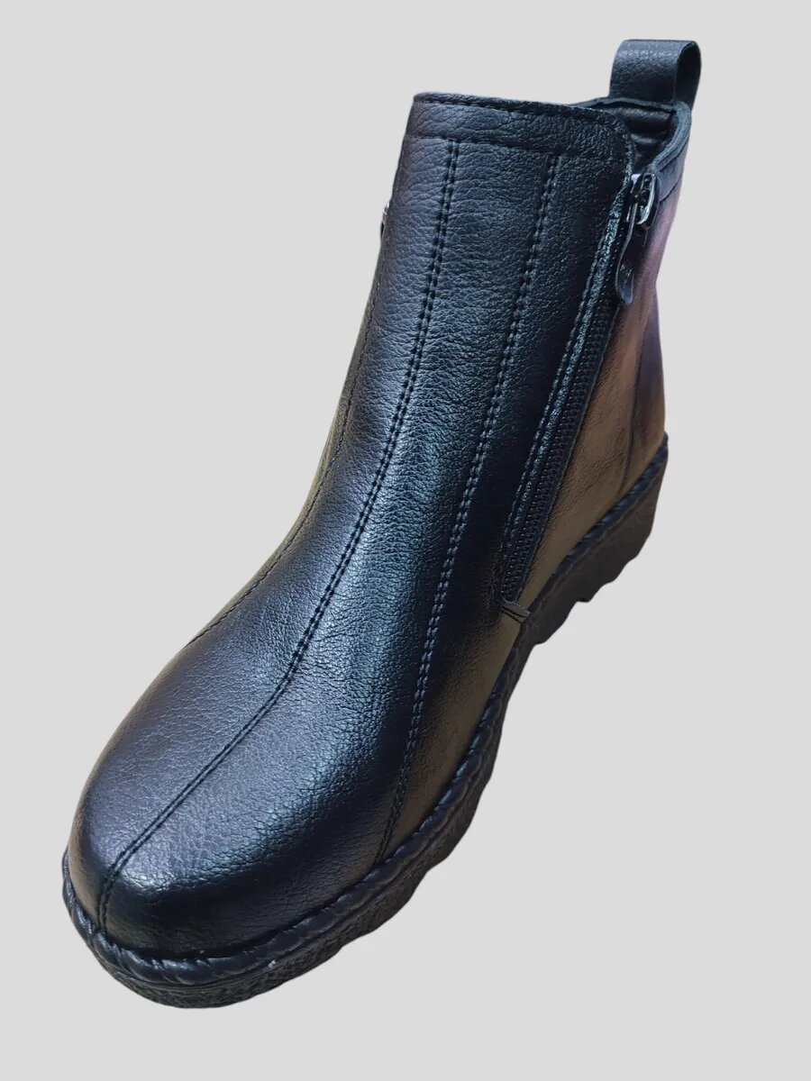 Ботинки комфорт на толстой подошве утепленные