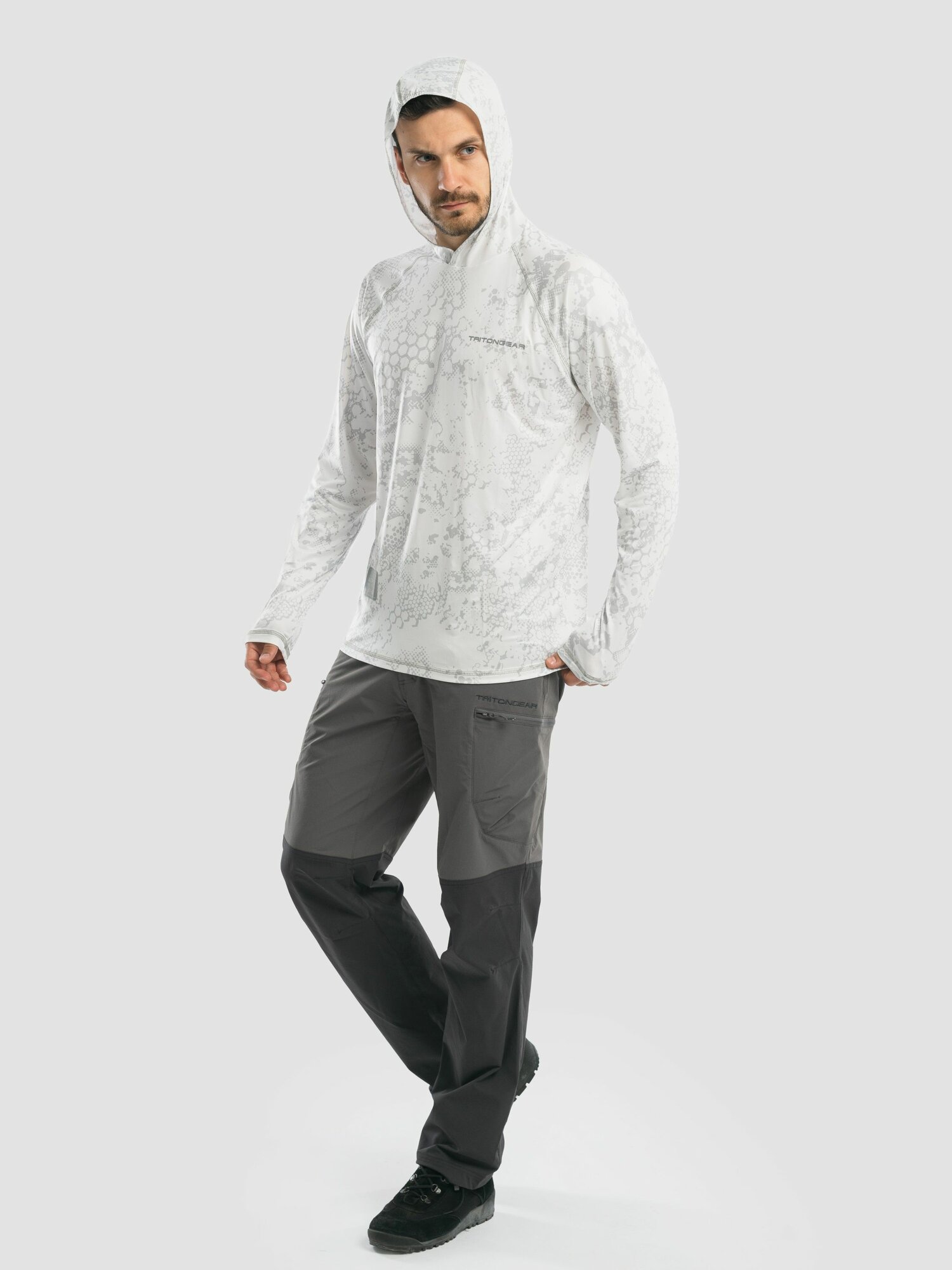 Джерси рыболовное TRITIONGEAR / материал InterLock, цвет WhitePrint, размер 52-54