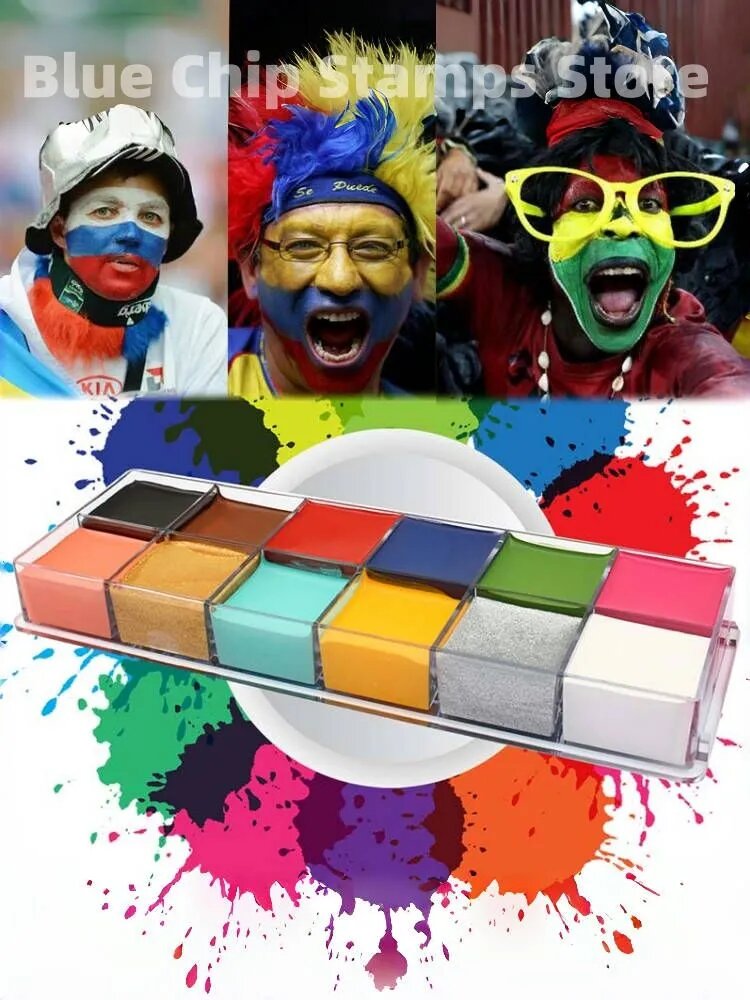 Театральный жирный грим, лица и тела Грим, палитре 12 цветов