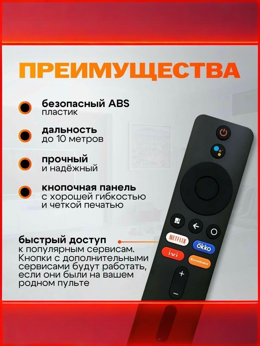 Пульт Xiaomi Mi TV для телевизора и приставки Ксиоми тв Сяоми Android тв XMRM-00A С голосовым управл