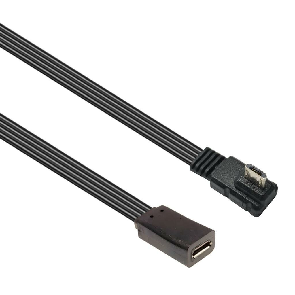 Гибкий микро-USB-кабель с угловыми разъёмами, 0.2m - От V8LE к V8F