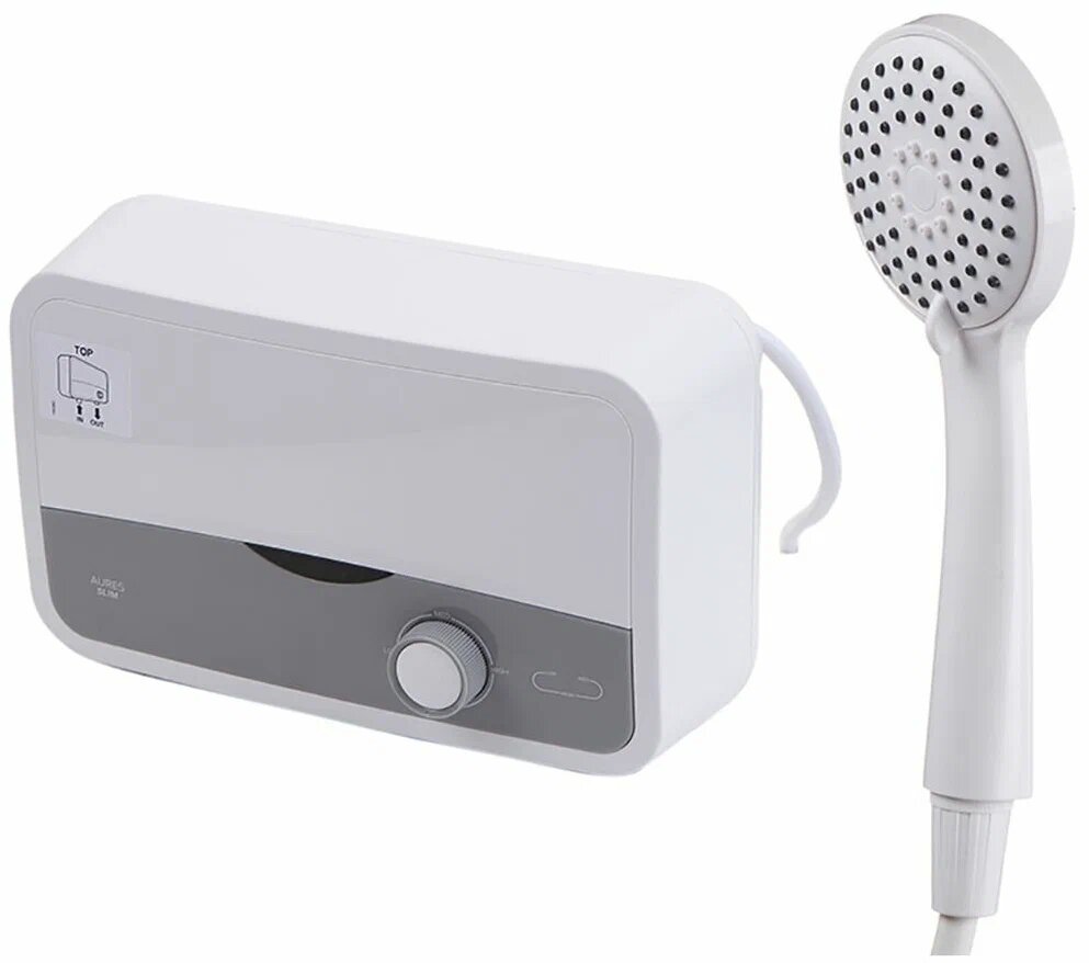 Проточный водонагреватель Ariston AURES S 3.5 SH PL, душевая насадка, 3 режима