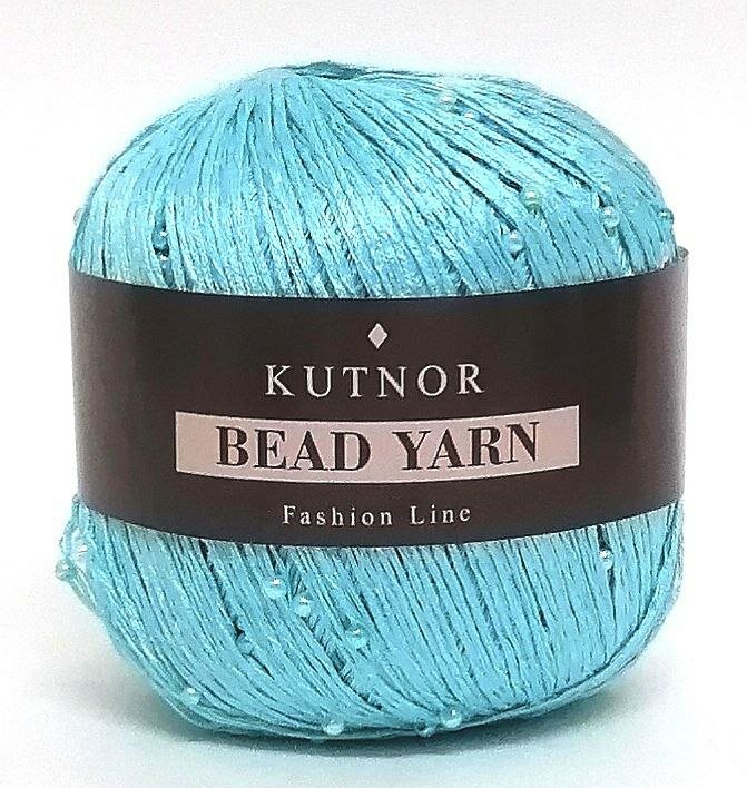Пряжа Kutnor Bead Yarn 65 (4 мотка по 50г/190м) светлая бирюза