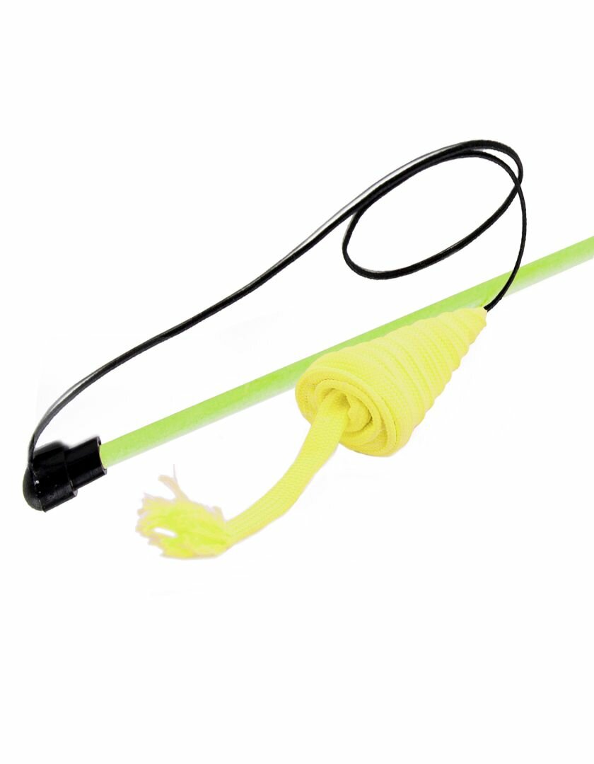 Удочка-дразнилка для кошек GoSi Неон Мышка-Милка 30см зеленая , неон