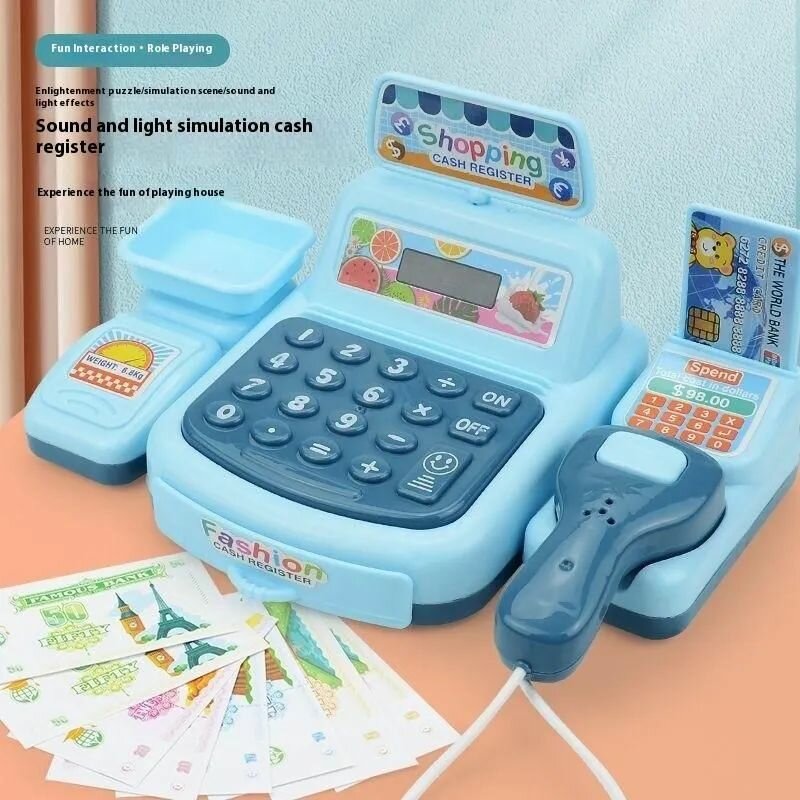 Касса детская игрушка со светом и звуком