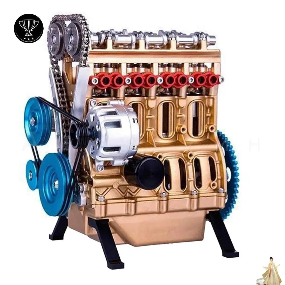 GM 4-цилиндровый настольный двигатель, игрушки для взрослых, модели игрушечных двигателей, украшения из смолы