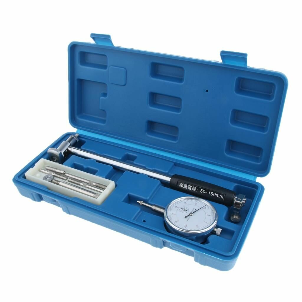 Микрометр индикаторный для измерения внутреннего диаметра 50-160 мм с разрешением 0.01 мм, самоцентрирующийся
