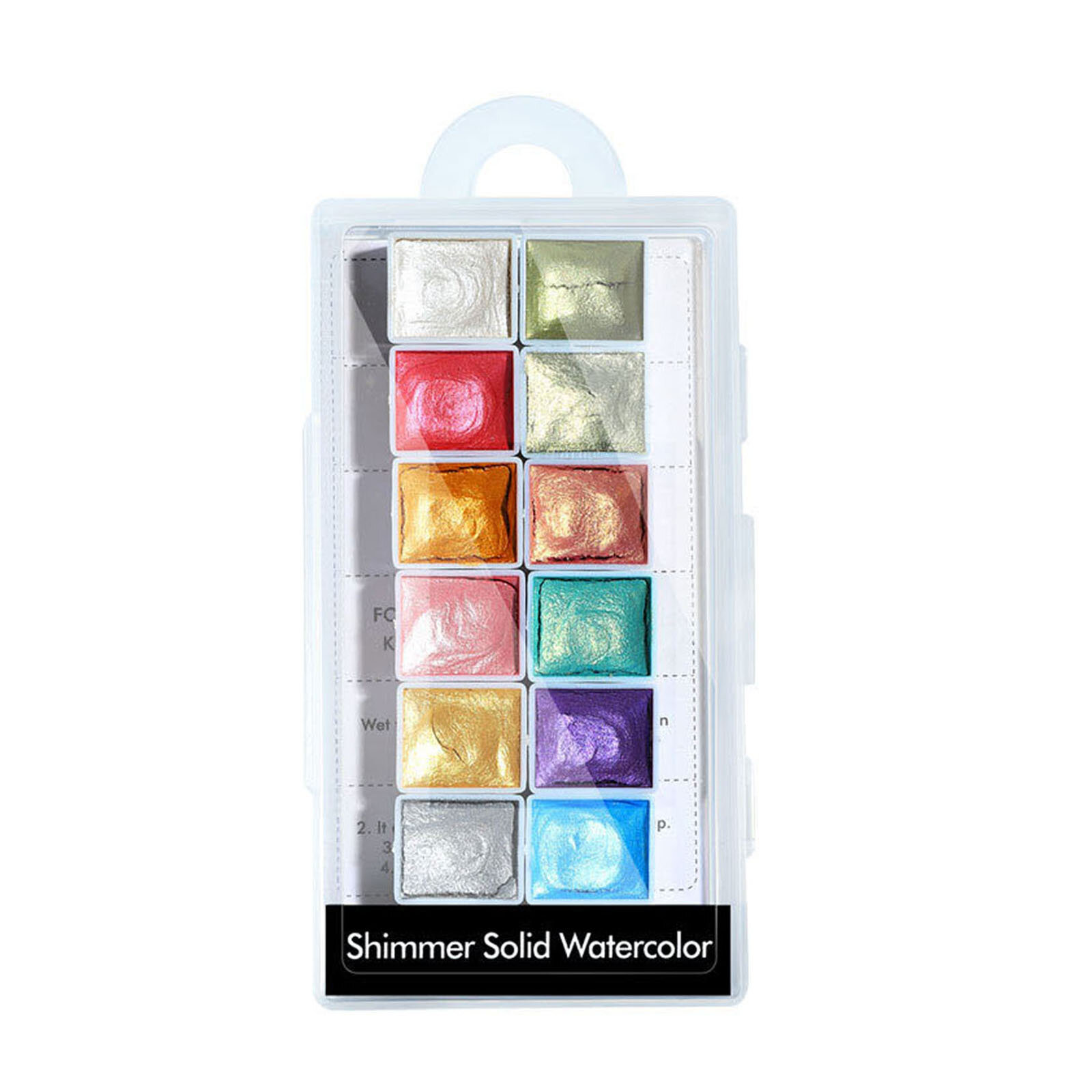 Набор Для Акварельного Дизайна Ногтей: 12 Цветов Перламутровый Пигмент - Интенсивный Блеск И Чистота Цвета Для Художественного Дизайна Ногтей