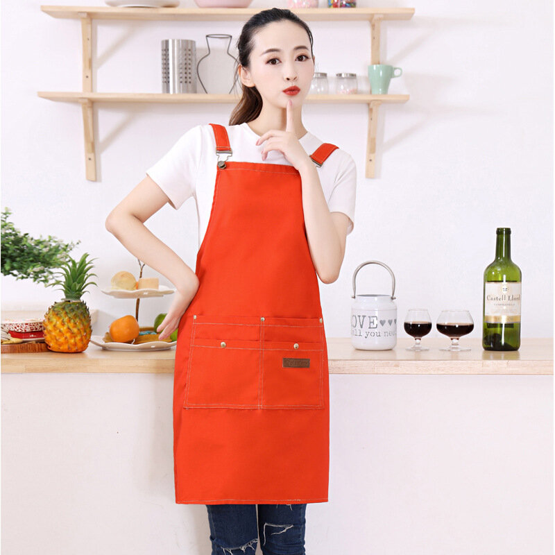 Утолщенный водонепроницаемый фартук из брезента для ресторанов, пекарен, кухонь, кафе, кафе-бистро, садовых работ,