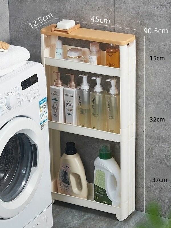 12.5*90cm-Узкая передвижная полка из АБС-пластика