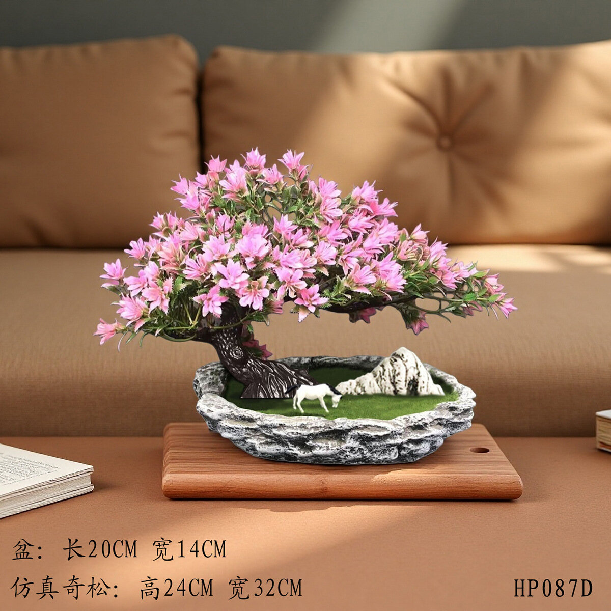 Искусственное горшечное дерево сосны бонсай, пластиковый цветок, настольное украшение, искусственный цветок, декор для гостиной, ландшафтный декор