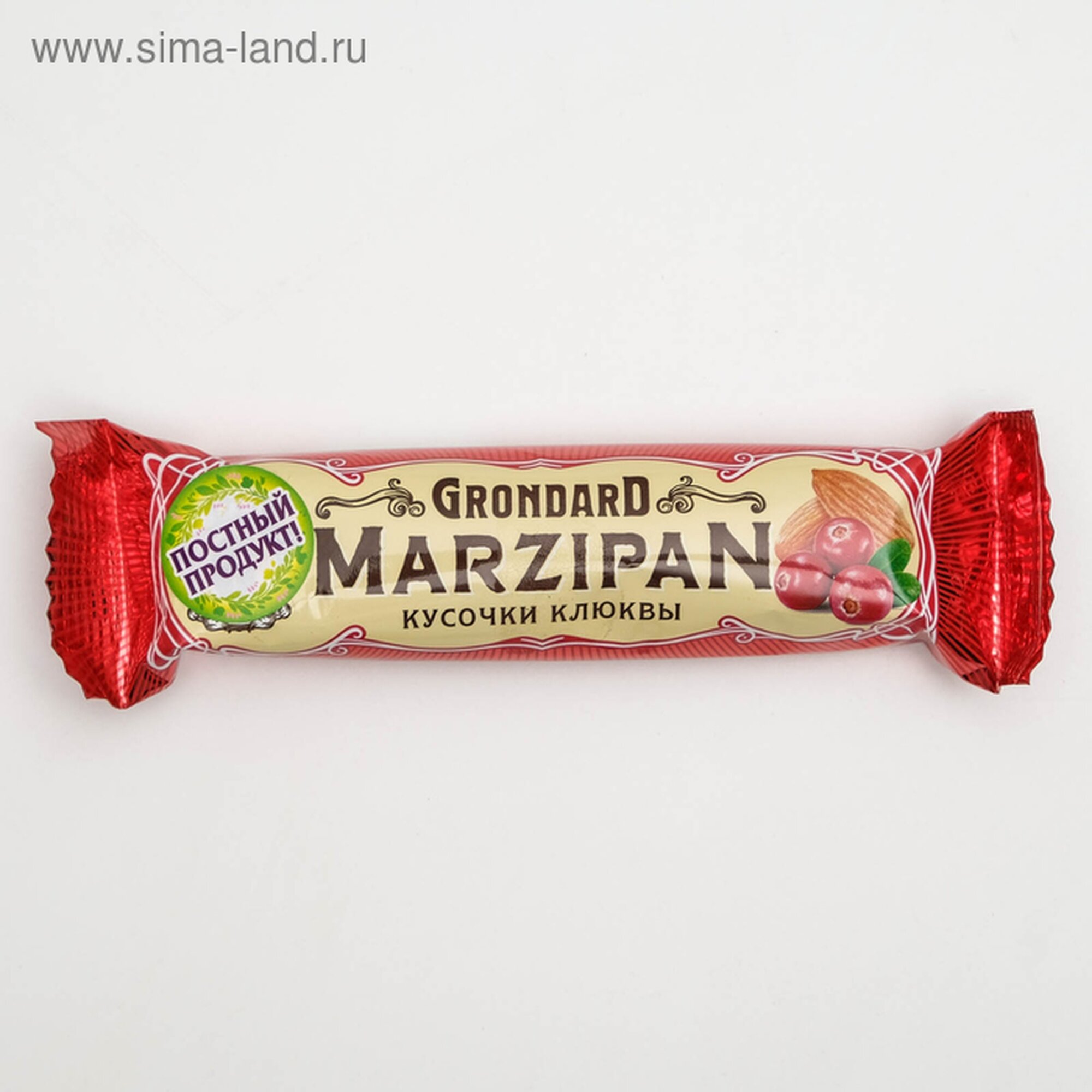 Марципановый батончик «С кусочками клюквы», 50 г