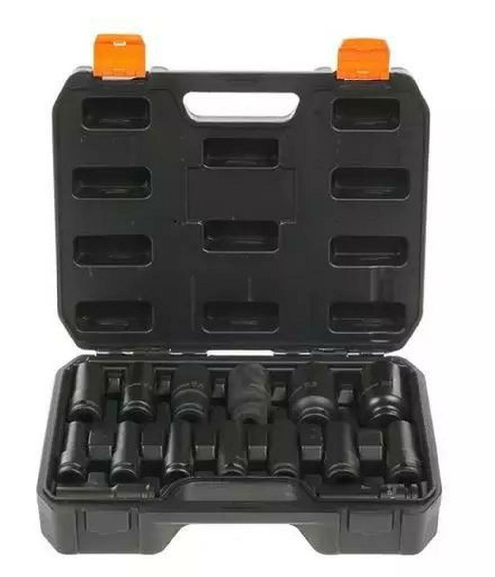 Набор головок ударных удлиненных 1/2" 10-32мм 15 предметов "AV Steel"