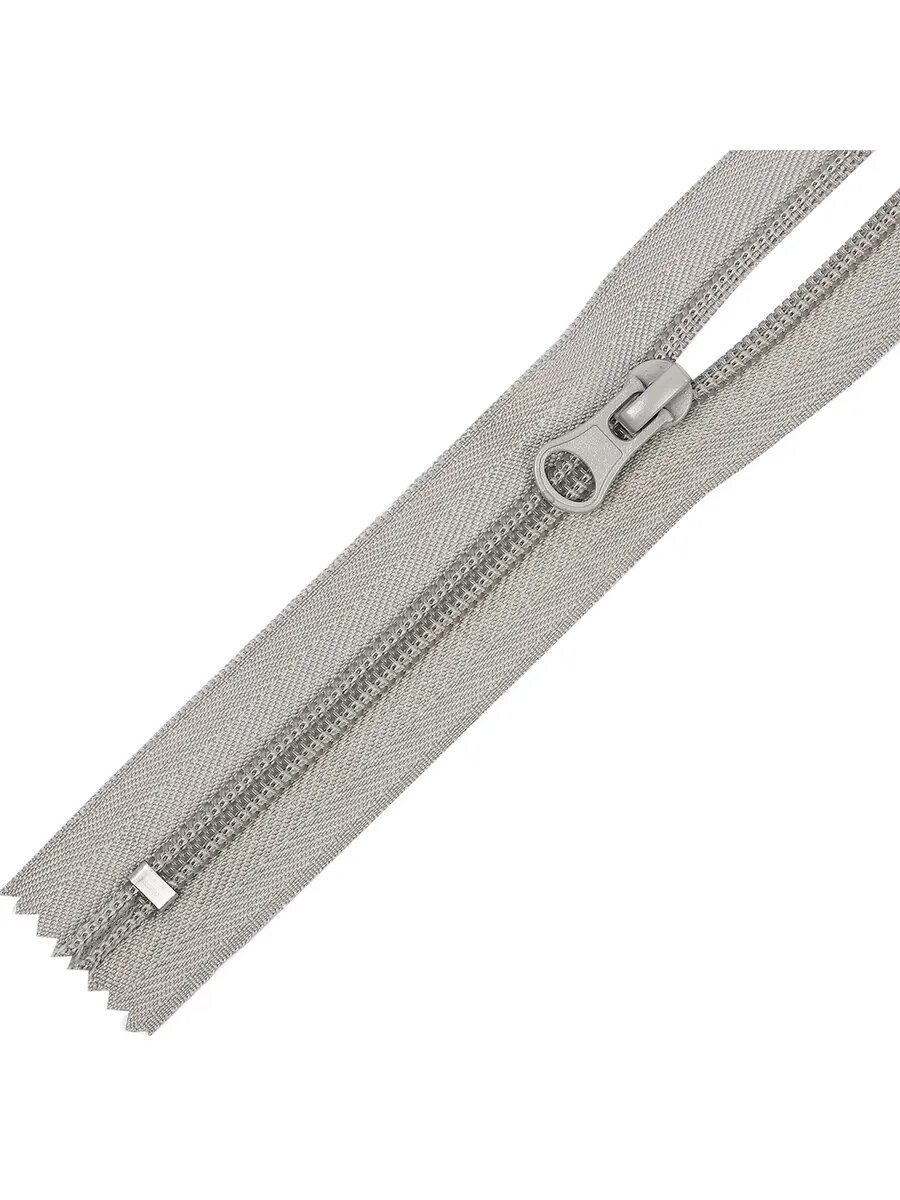 Молния спираль №5 18 см светло-серый 50 шт F310