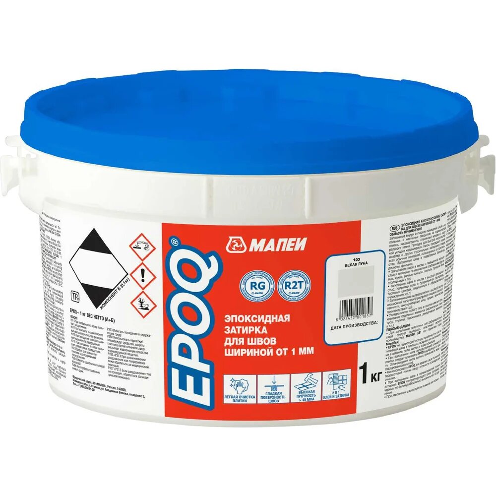 Затирка для швов EPOQ, мапеи, цвет 103 Белая луна, 1кг FG01610301