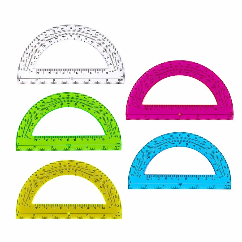 Пластиковый Транспортир 6-Дюймовые Транспортиры для Черчения геометрии
