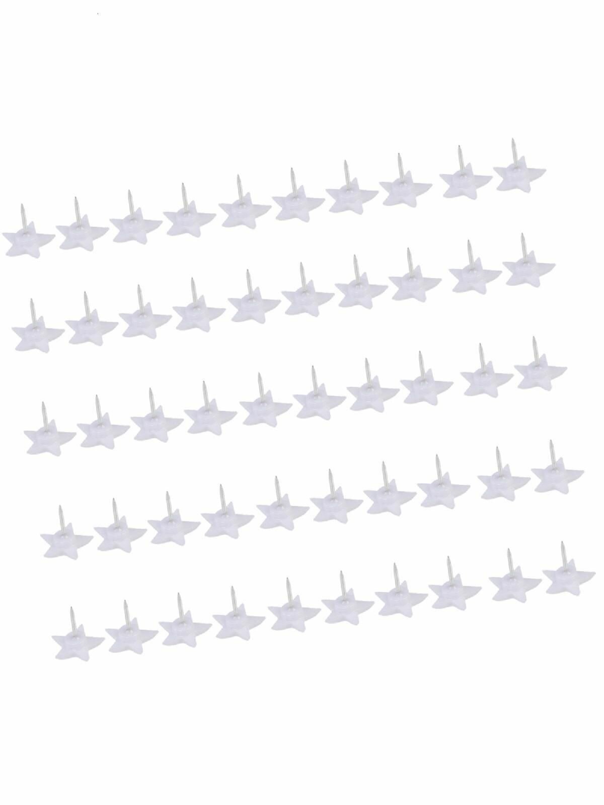 Декоративные канцелярские кнопки со стальным наконечником, Белый