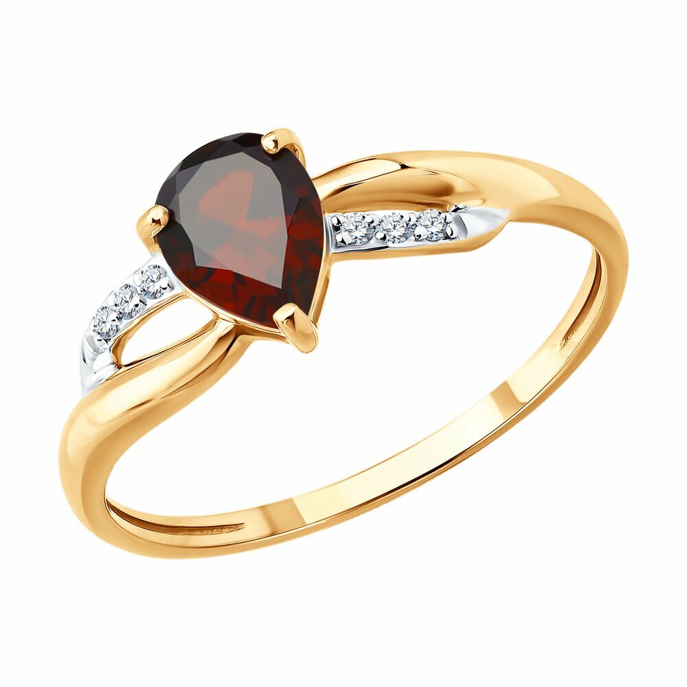 Кольцо, красное золото, 585 проба