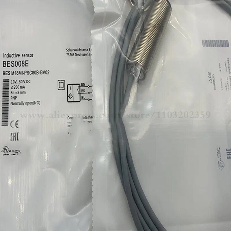 Бесконтактные переключатели BES M18MI-PSC80B-BV02, M18MI-PSC80B-BV03, M18MI-PSC80B-BV02